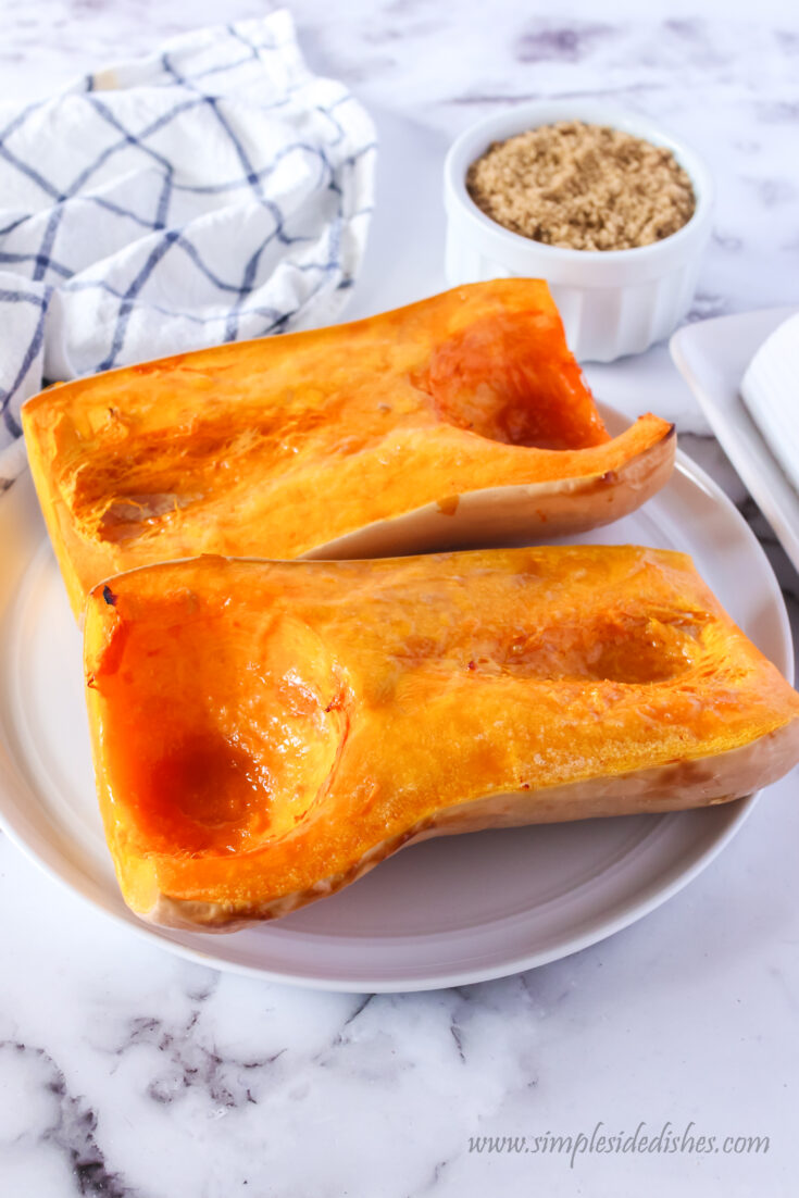 Roasted Butternut Squash Halves - simplesidedishes.com