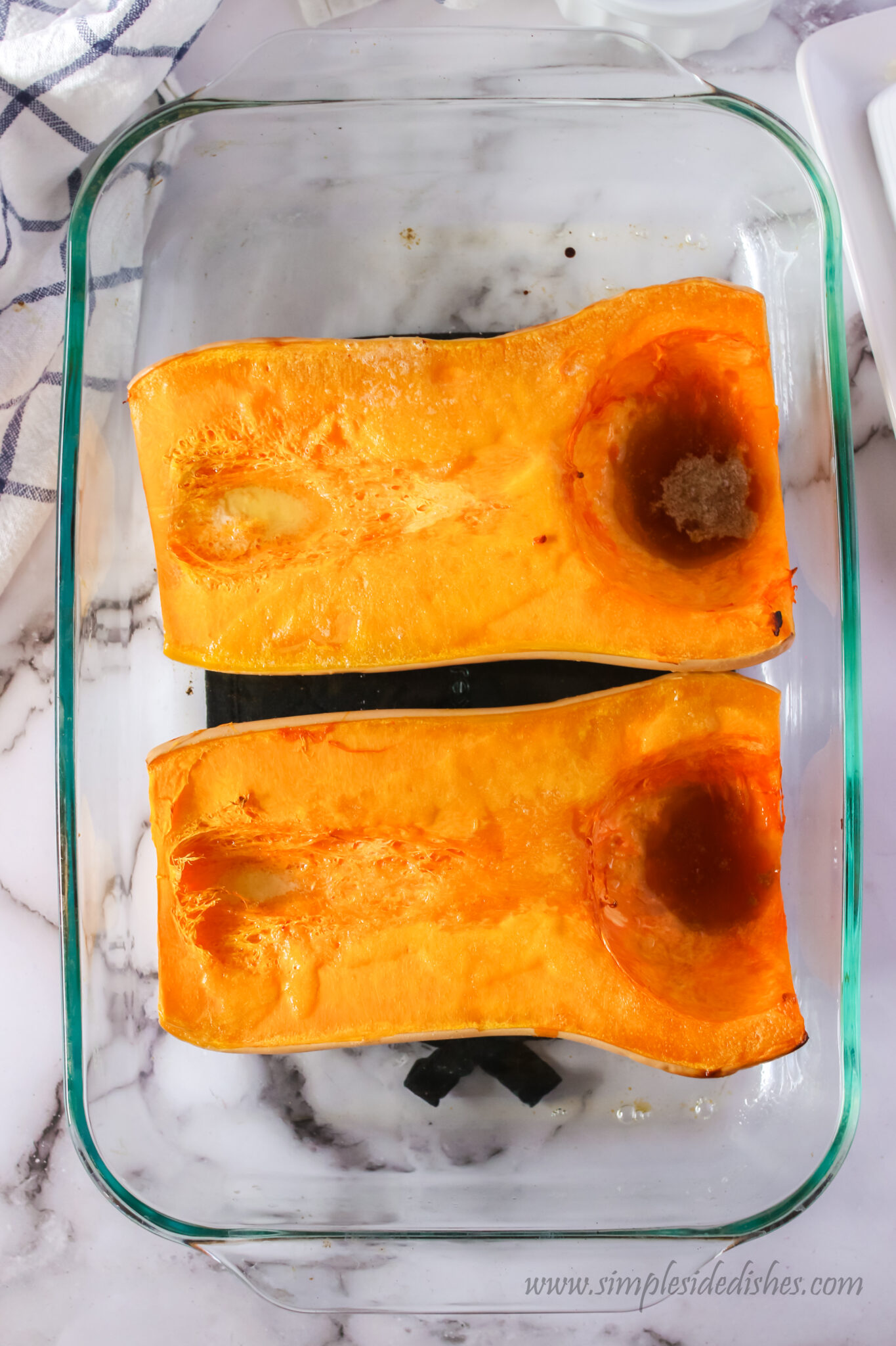 Roasted Butternut Squash Halves - simplesidedishes.com