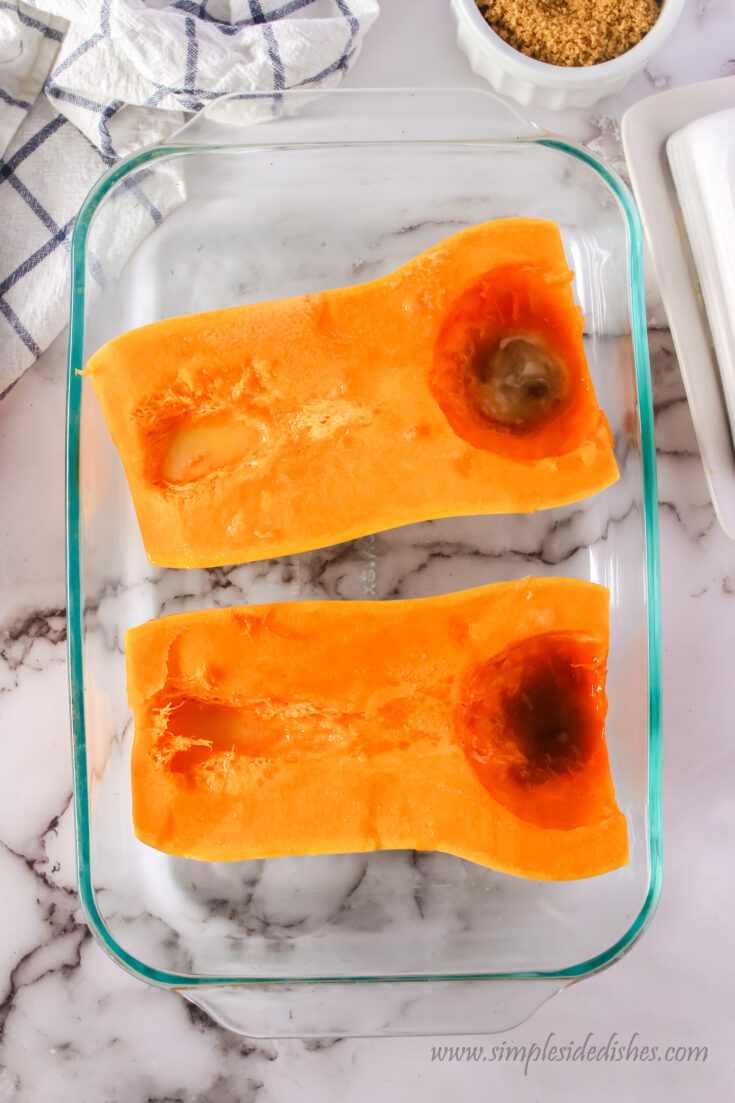 Roasted Butternut Squash Halves - simplesidedishes.com