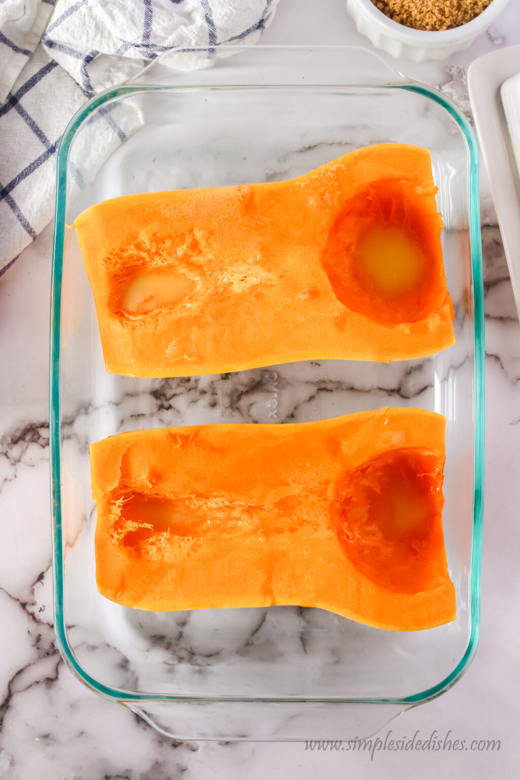 Roasted Butternut Squash Halves - simplesidedishes.com
