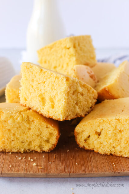 Homemade Sweet Cornbread - simplesidedishes.com