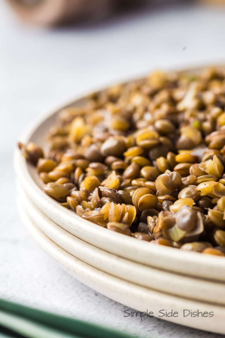 Basic French Lentils - simplesidedishes.com