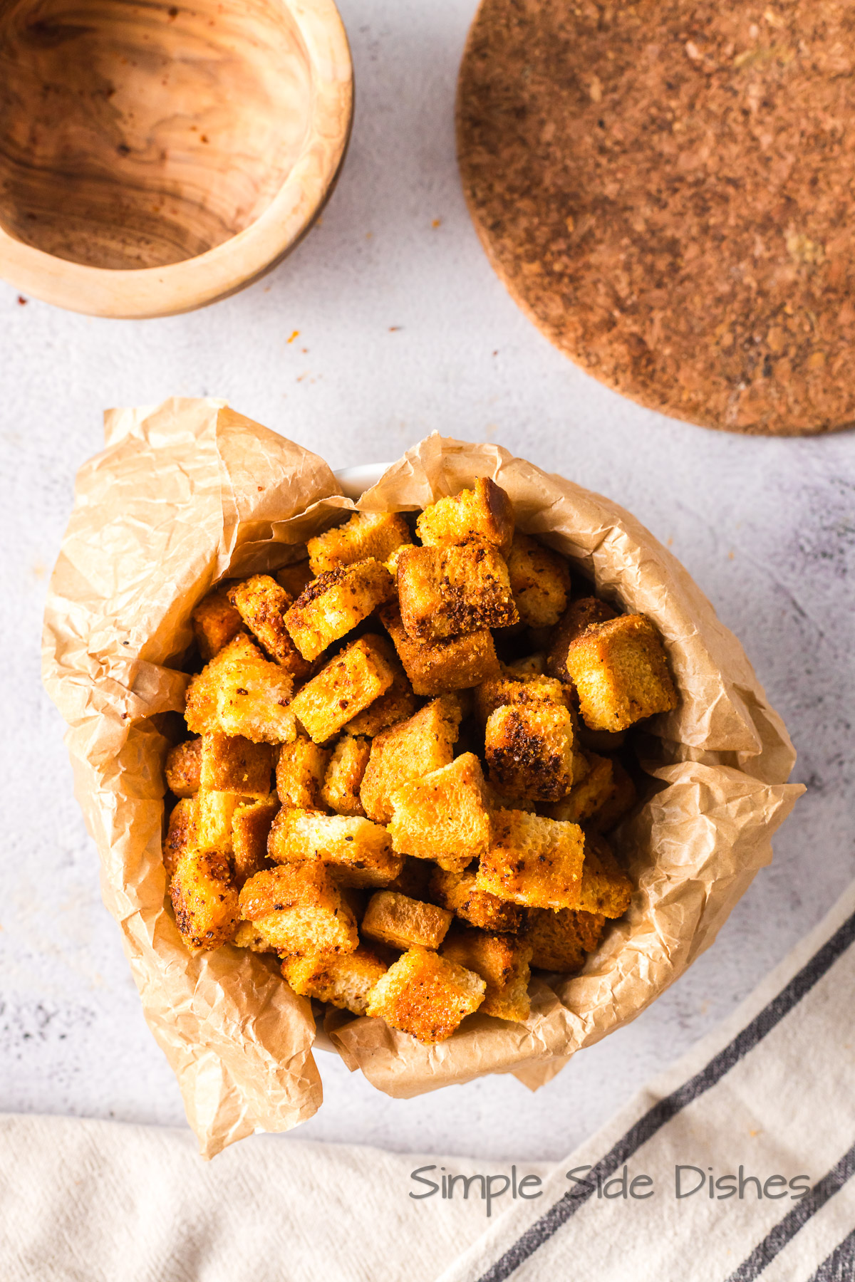 Brown Butter Croutons - simplesidedishes.com