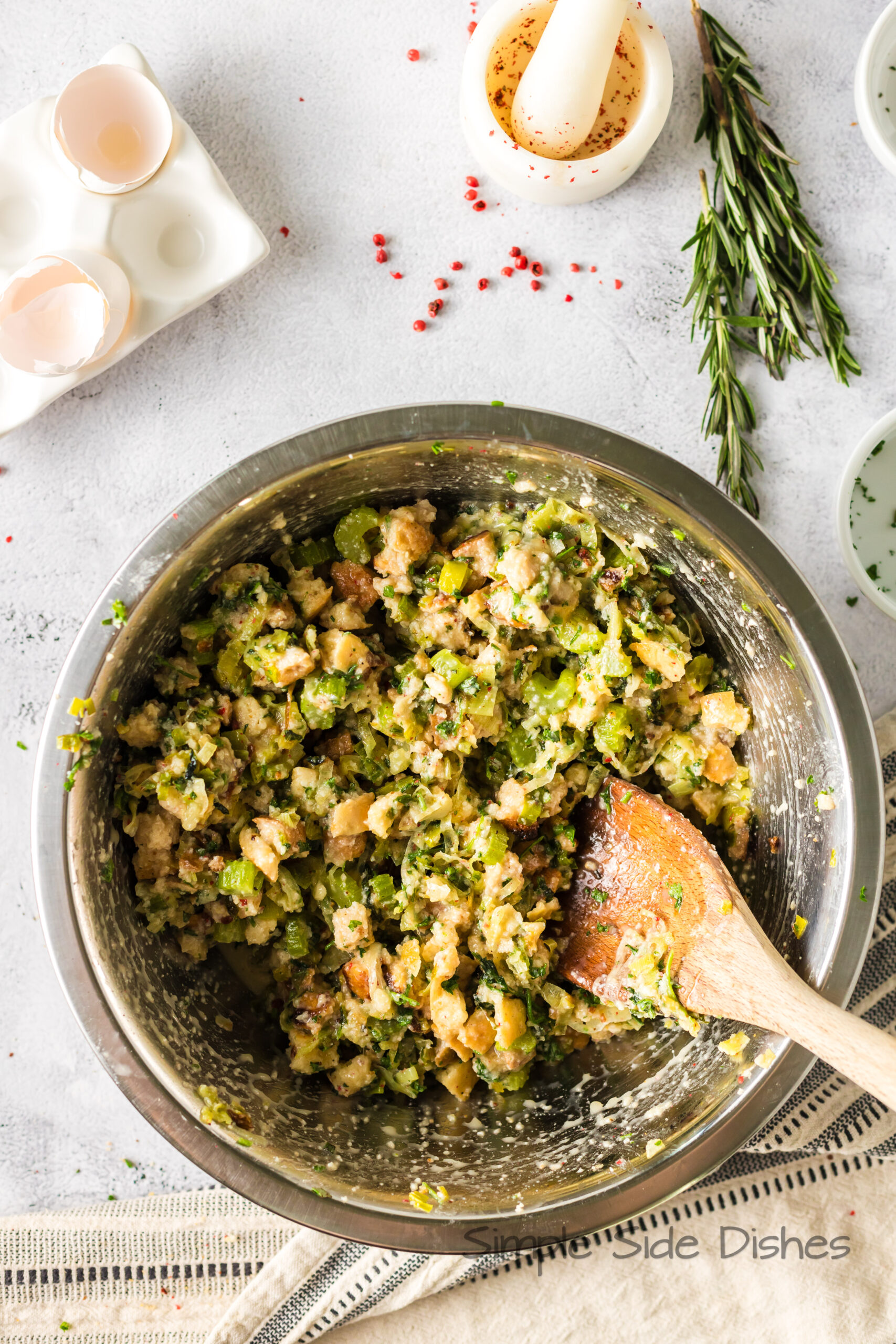 Pink Peppercorn Stuffing - simplesidedishes.com