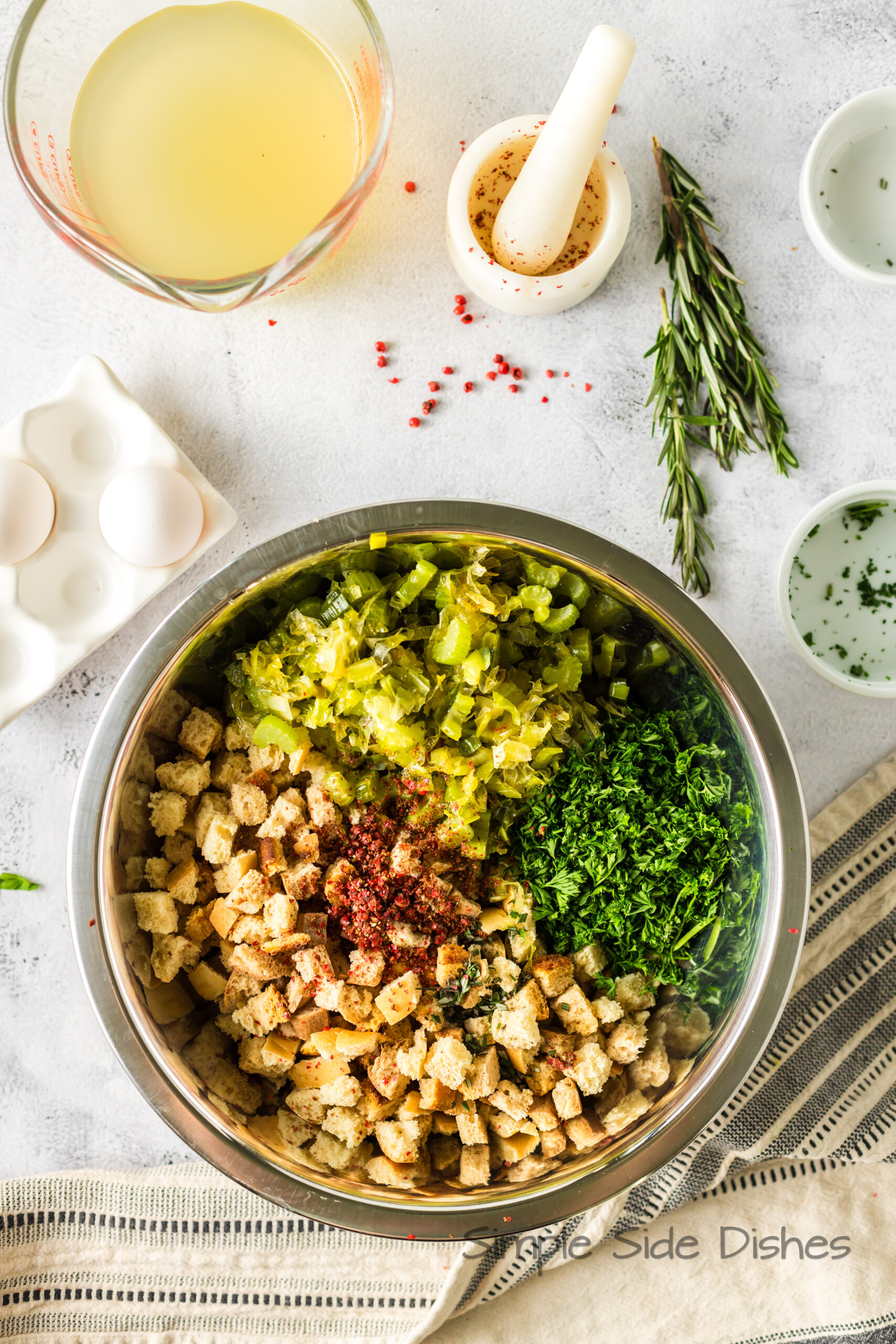 Pink Peppercorn Stuffing - simplesidedishes.com