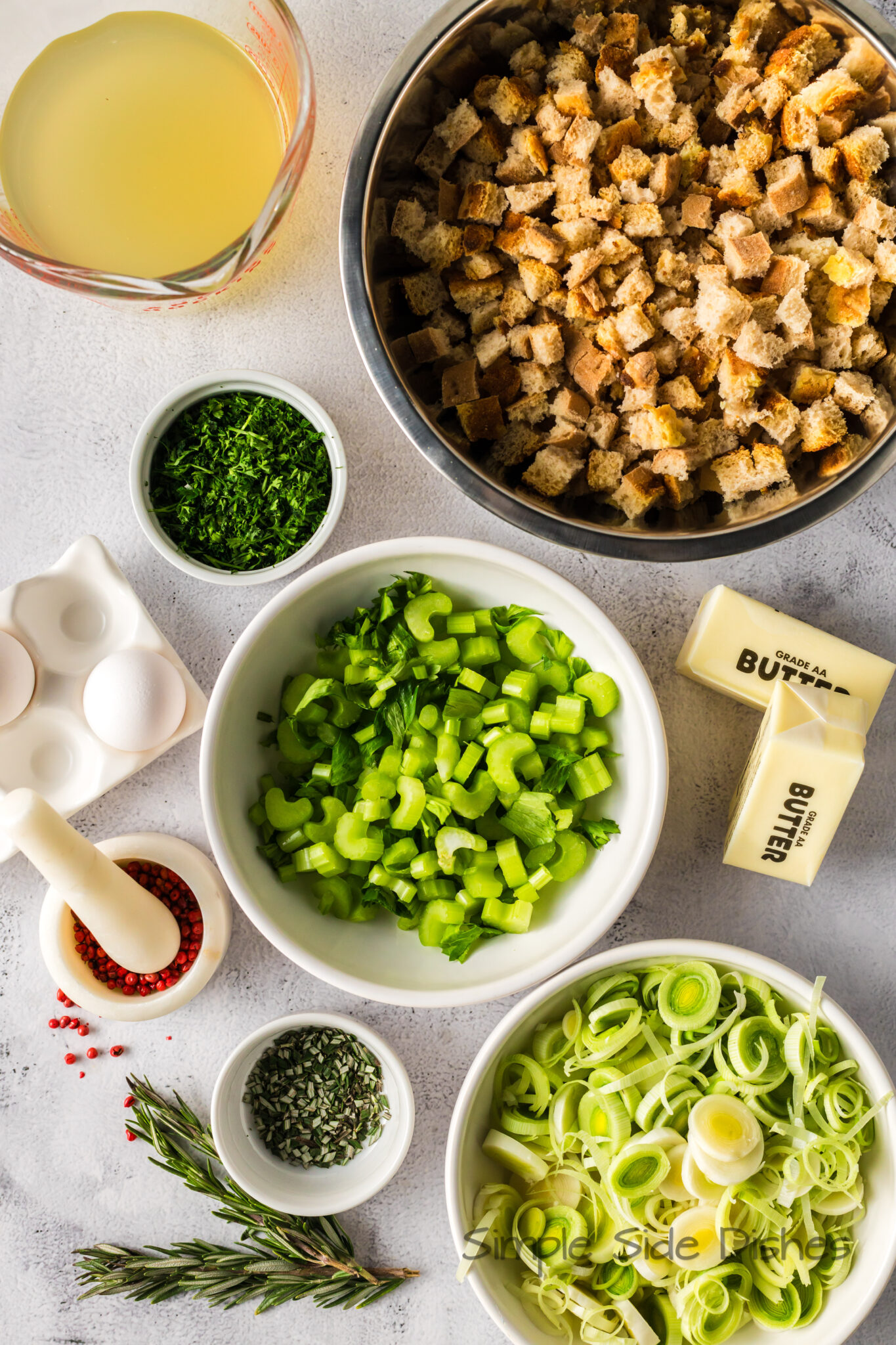 Pink Peppercorn Stuffing - simplesidedishes.com