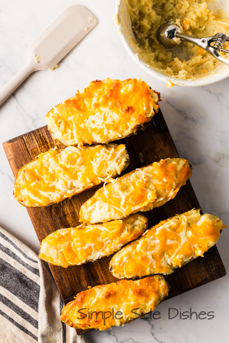 Alfredo Twice Baked Potatoes - simplesidedishes.com