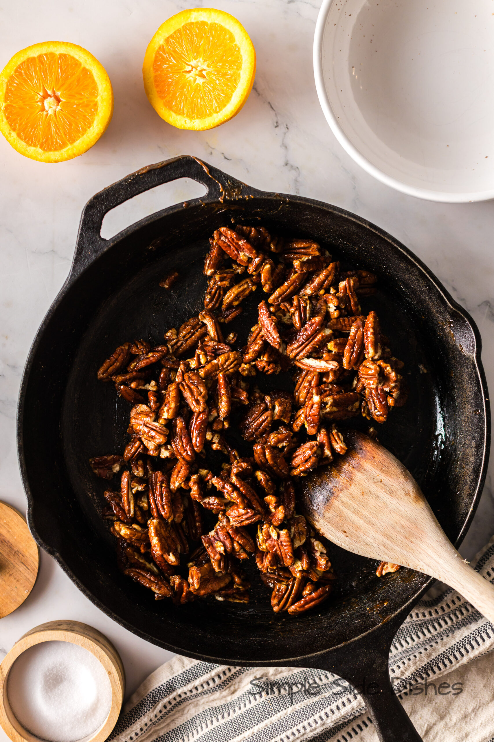 Candied Orange Pecans - simplesidedishes.com