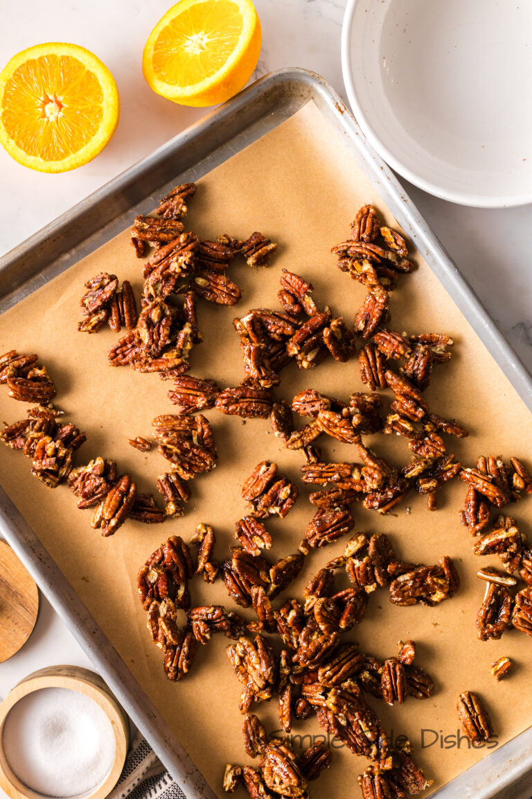 Candied Orange Pecans - simplesidedishes.com