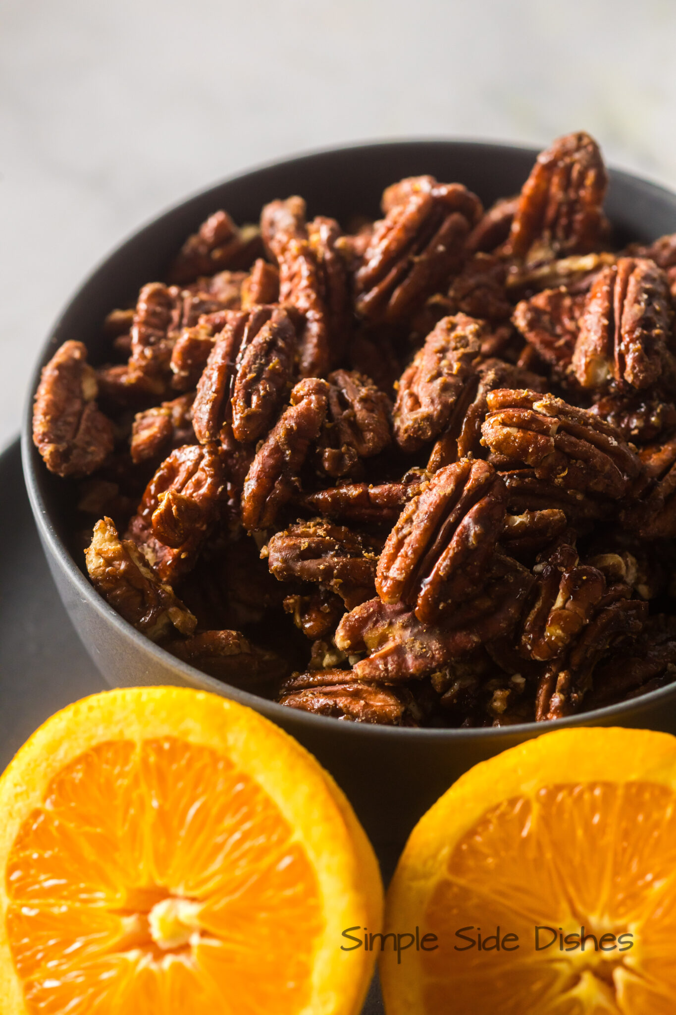 Candied Orange Pecans - simplesidedishes.com